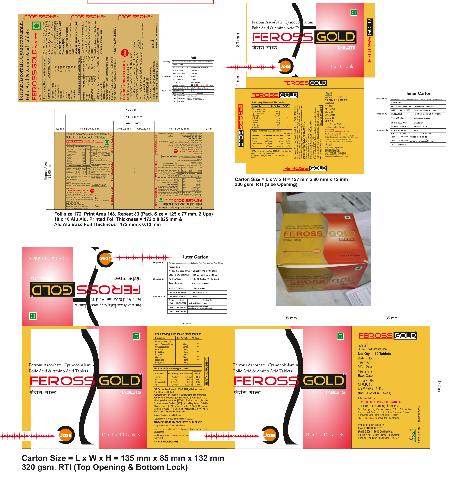 Feross Gold Tab & Syrup